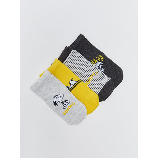 Snoopy Baskılı Erkek Bebek Soket Çorap 4'lü Snoopy Baskılı Erkek Bebek Soket Çorap 4'lü