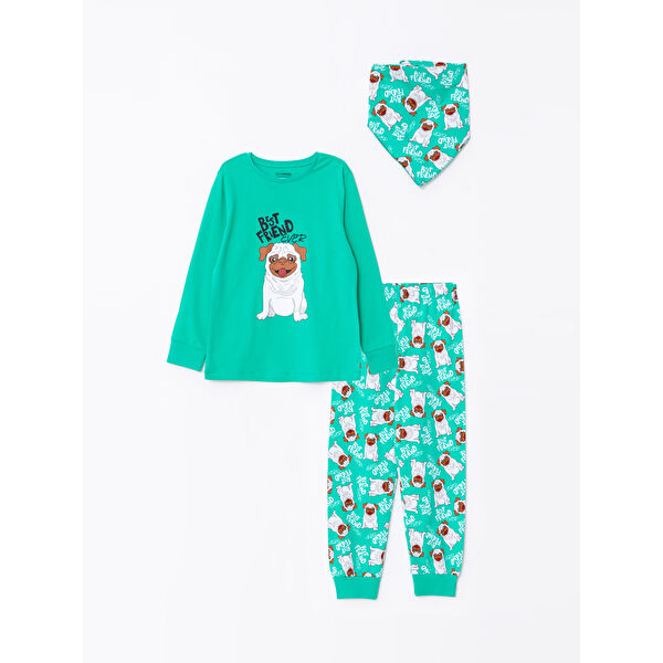 Bisiklet Yaka Baskılı Uzun Kollu Erkek Çocuk Pijama Takımı ve Evcil Hayvan Aksesuarı Bisiklet Yaka Baskılı Uzun Kollu Erkek Çocuk Pijama Takımı ve Evcil Hayvan Aksesuarı
