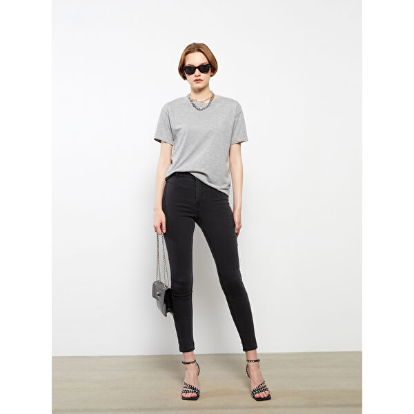 Yüksek Bel Süper Skinny Fit Kadın Jean Pantolon Yüksek Bel Süper Skinny Fit Kadın Jean Pantolon