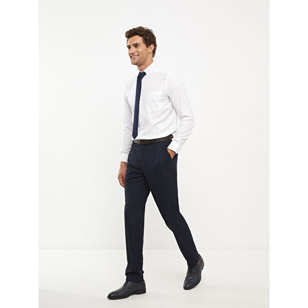 Slim Fit Dokulu Erkek Pantolon