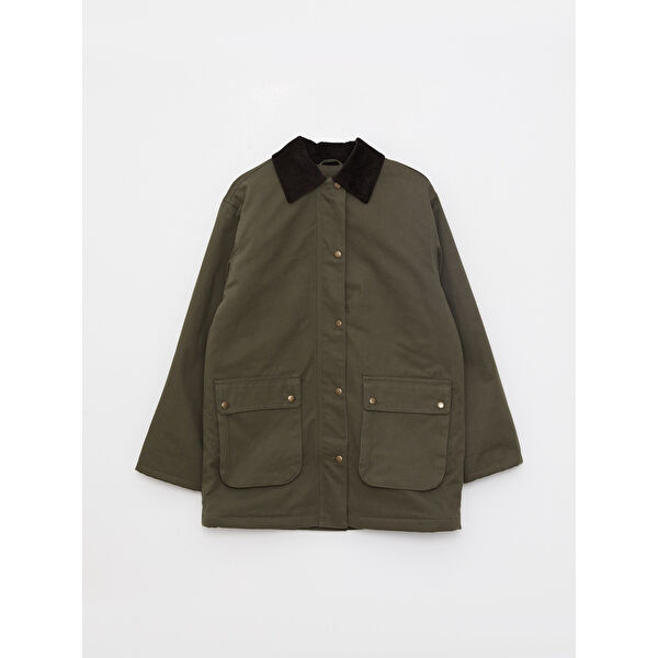 Ceket Yaka Düz Uzun Kollu Kadın Mont Ceket Yaka Düz Uzun Kollu Kadın Mont