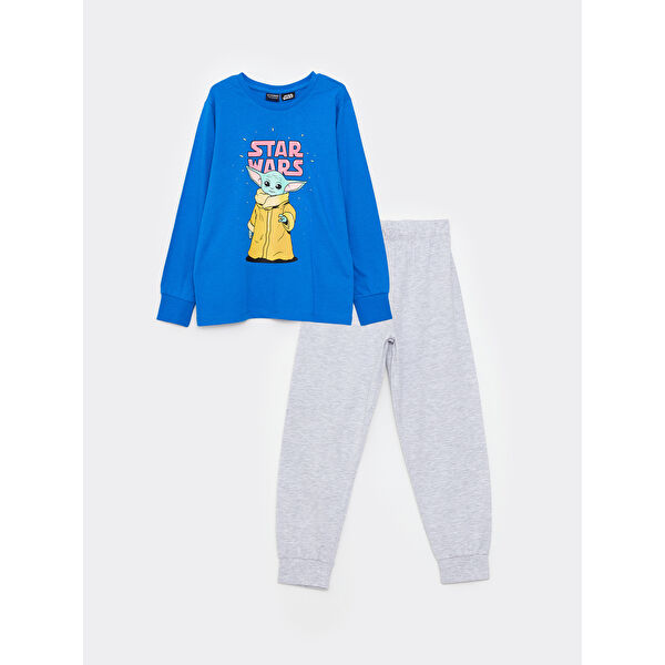Bisiklet Yaka Star Wars Baskılı Uzun Kollu Erkek Çocuk Pijama Takımı Bisiklet Yaka Star Wars Baskılı Uzun Kollu Erkek Çocuk Pijama Takımı