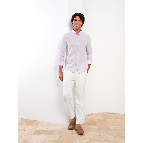 Slim Fit Uzun Kollu Poplin Erkek Gömlek Slim Fit Uzun Kollu Poplin Erkek Gömlek