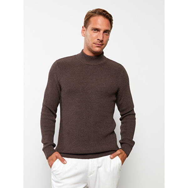 Yarım Balıkçı Yaka Uzun Kollu Erkek Triko Kazak