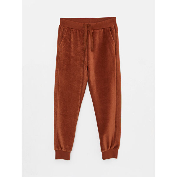 Beli Lastikli Basic Erkek Çocuk Kadife Jogger Eşofman Altı Beli Lastikli Basic Erkek Çocuk Kadife Jogger Eşofman Altı