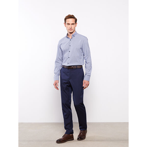 Slim Fit Uzun Kollu Çizgili Erkek Gömlek Slim Fit Uzun Kollu Çizgili Erkek Gömlek