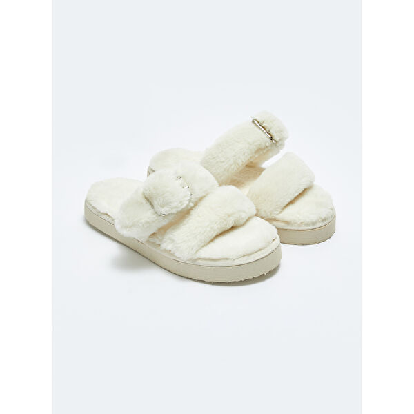 Önü Açık Pelüş Kadın Ev Terliği