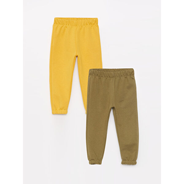 Beli Lastikli Basic Erkek Bebek Eşofman Alt 2'li