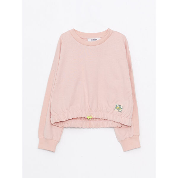 Bisiklet Yaka Basic Uzun Kollu Kız Çocuk Sweatshirt