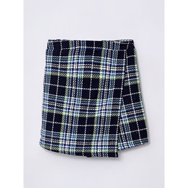 Ekose Kız Çocuk Şort Etek