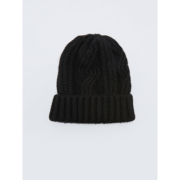 Desenli Kadın Triko Bere