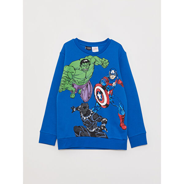 Bisiklet Yaka Avengers Baskılı Uzun Kollu Erkek Çocuk Sweatshirt Bisiklet Yaka Avengers Baskılı Uzun Kollu Erkek Çocuk Sweatshirt