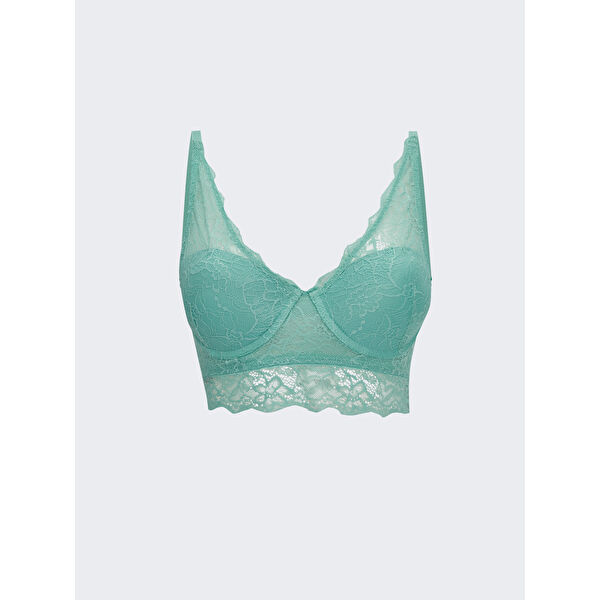 Balenli Yarım Dolgulu Dantelli Bralet Sütyen Balenli Yarım Dolgulu Dantelli Bralet Sütyen