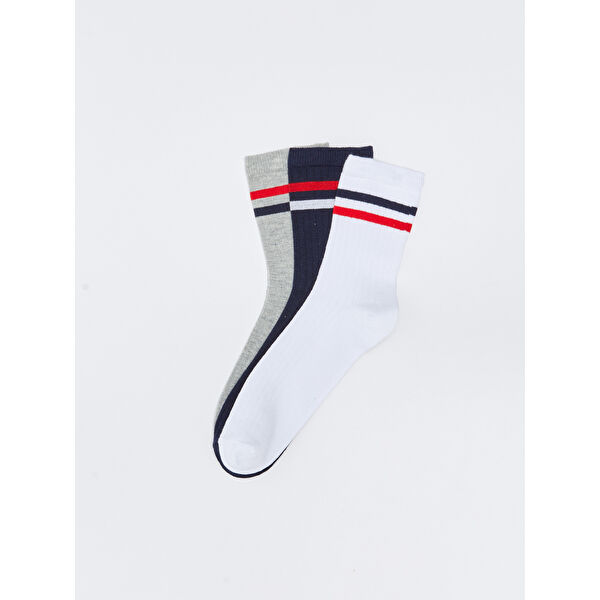 Çizgili Erkek Soket Çorap 3'lü
