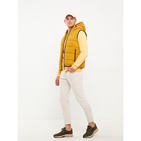 Standart Kalıp Kapüşonlu Erkek Şişme Yelek