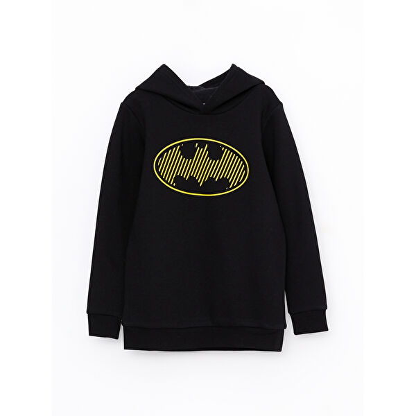 Kapüşonlu Batman Baskılı Uzun Kollu Erkek Çocuk Sweatshirt Kapüşonlu Batman Baskılı Uzun Kollu Erkek Çocuk Sweatshirt