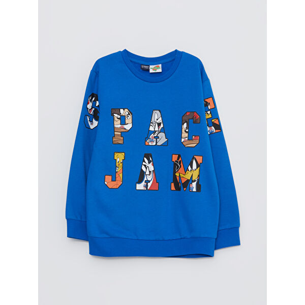 Bisiklet Yaka Space Jam Baskılı Uzun Kollu Erkek Çocuk Sweatshirt Bisiklet Yaka Space Jam Baskılı Uzun Kollu Erkek Çocuk Sweatshirt