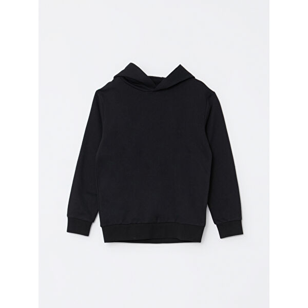 Kapüşonlu Basic Uzun Kollu Erkek Çocuk Sweatshirt Kapüşonlu Basic Uzun Kollu Erkek Çocuk Sweatshirt