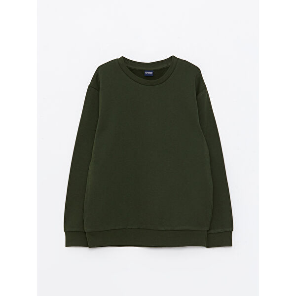 Bisiklet Yaka Basic Uzun Kollu Erkek Çocuk Sweatshirt