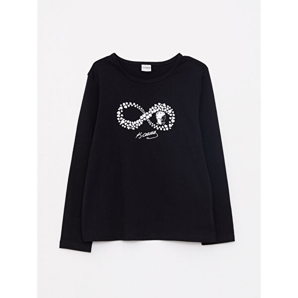 Bisiklet Yaka Atatürk Baskılı Uzun Kollu Pamuklu Kız Çocuk Tişört Bisiklet Yaka Atatürk Baskılı Uzun Kollu Pamuklu Kız Çocuk Tişört