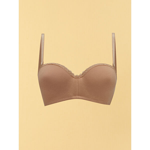 Balenli Dolgusuz Dantel Detaylı Sütyen