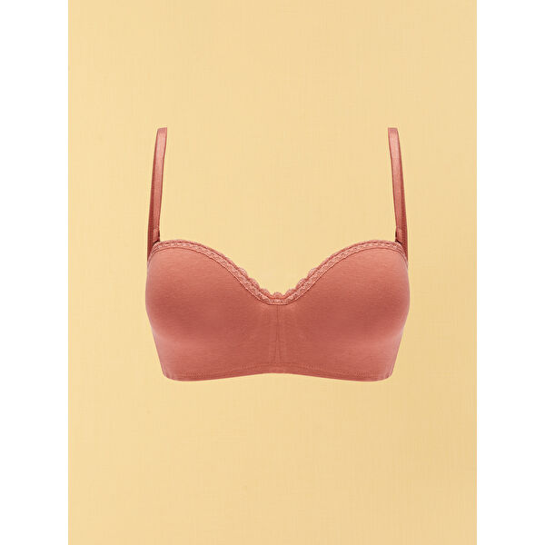 Balenli Dolgusuz Dantel Detaylı Sütyen