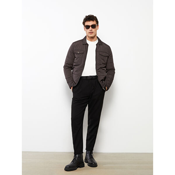 Standart Kalıp Gömlek Yaka Erkek Şişme Mont