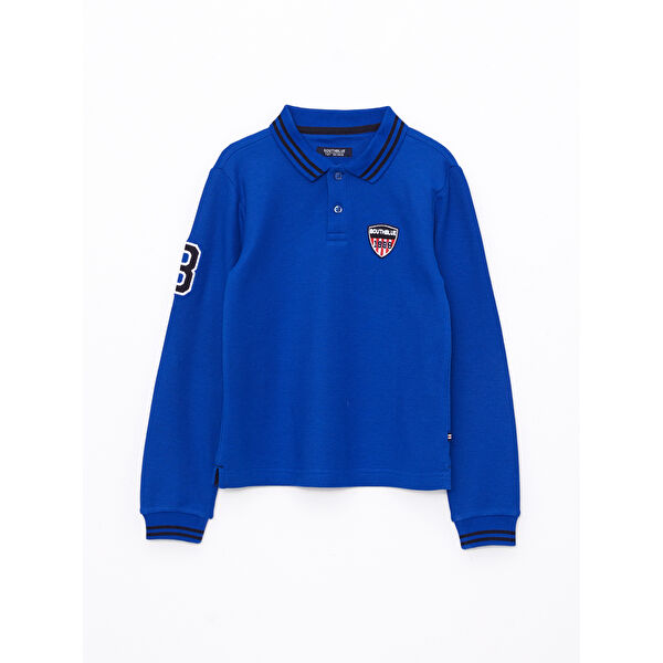 Polo Yaka Uzun Kollu Erkek Çocuk Tişört