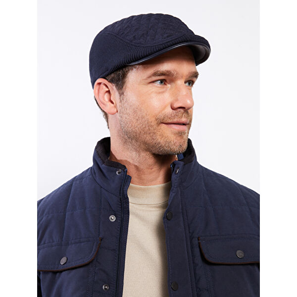 Kapitone Desenli Erkek Kasket