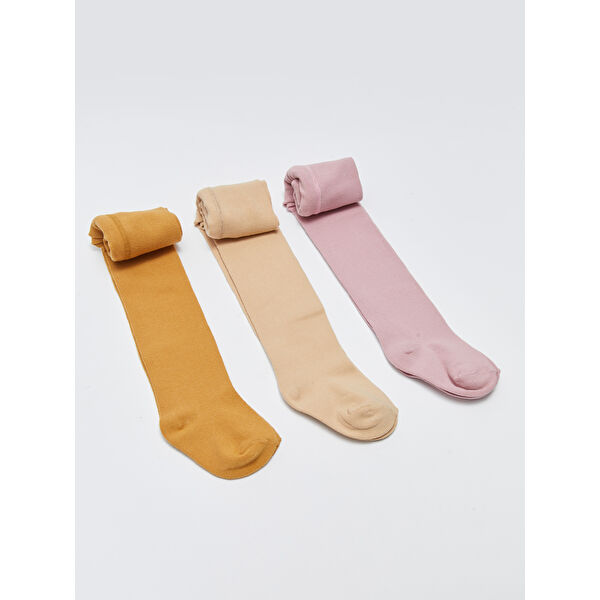 Basic Kız Bebek Külotlu Çorap 3'lü