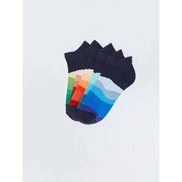 Renk Bloklu Erkek Çocuk Patik Çorap 5'li Renk Bloklu Erkek Çocuk Patik Çorap 5'li