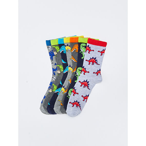 Desenli Erkek Çocuk Soket Çorap 7'li