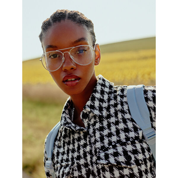 Önden Düğme Kapamalı Desenli Uzun Kollu Tüvit Kadın Gömlek Ceket Önden Düğme Kapamalı Desenli Uzun Kollu Tüvit Kadın Gömlek Ceket