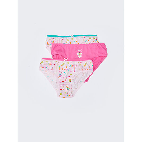 Baskılı Pamuklu Kız Çocuk Külot 3'lü Baskılı Pamuklu Kız Çocuk Külot 3'lü