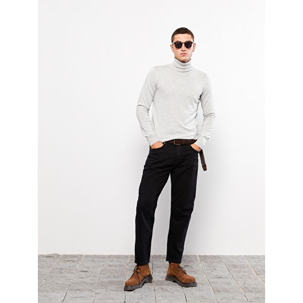 Balıkçı Yaka Uzun Kollu İnce Erkek Triko Kazak