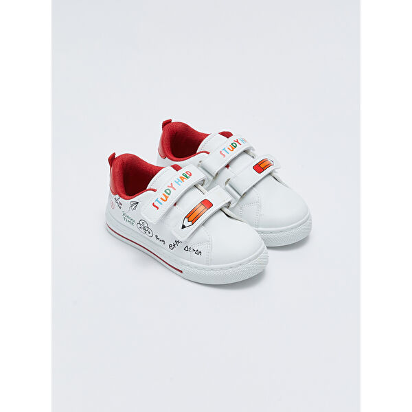 Baskılı Cırt Cırtlı Erkek Çocuk Spor Ayakkabı