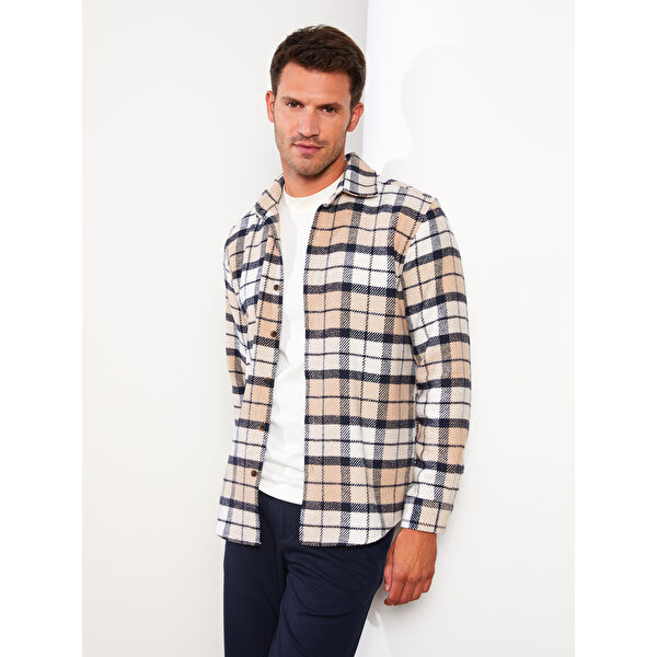 Rahat Kalıp Uzun Kollu Ekose Erkek Oduncu Gömlek