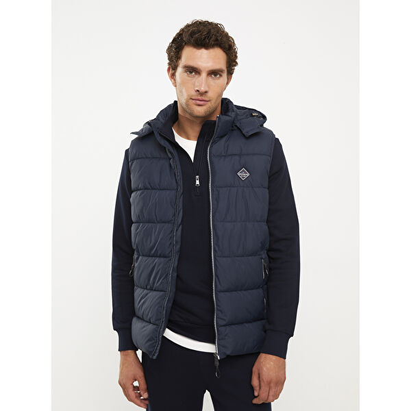 Standart Kalıp Dik Yaka Erkek Şişme Yelek