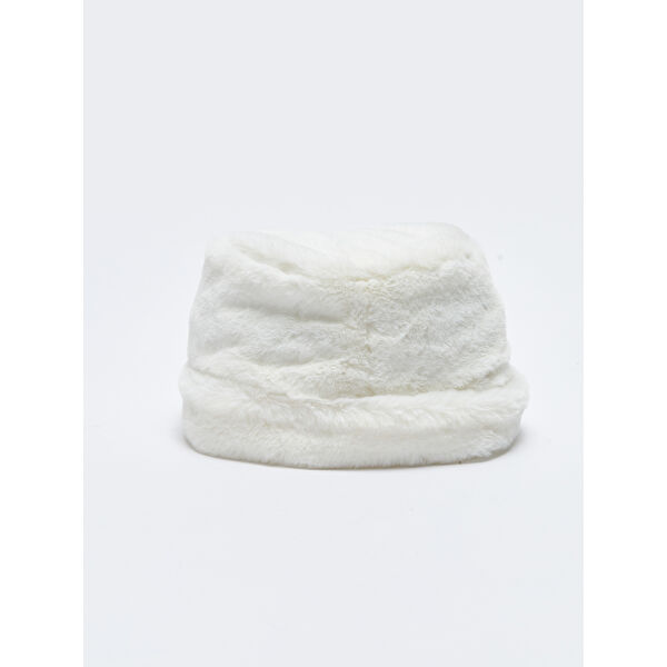 Kürklü Kadın Bucket Şapka Kürklü Kadın Bucket Şapka