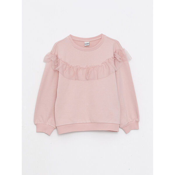 Bisiklet Yaka Basic Uzun Kollu Kız Çocuk Sweatshirt