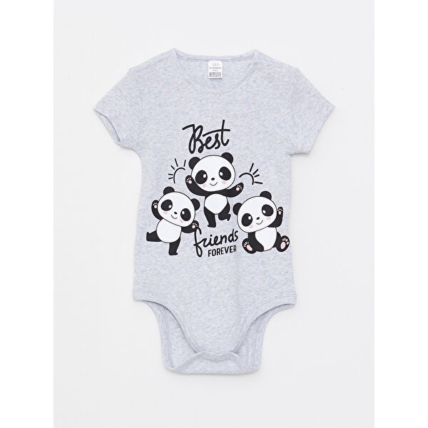 Bisiklet Yaka Kısa Kol Baskılı Kız Bebek Çıtçıtlı Body Bisiklet Yaka Kısa Kol Baskılı Kız Bebek Çıtçıtlı Body