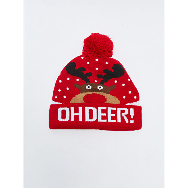 Ponponlu Desenli Erkek Bere