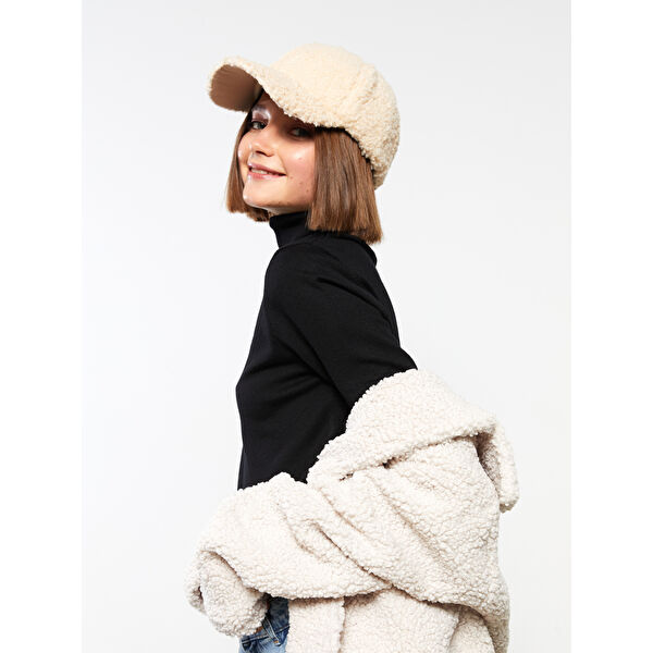 Kürk Görünümlü Kadın Kep Şapka