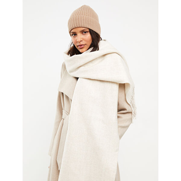 Düz Saçaklı Kadın Atkı