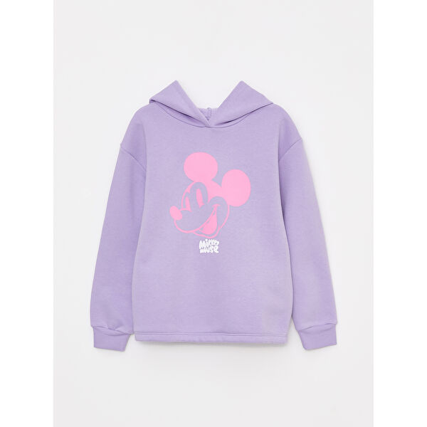 Kapüşonlu Mickey Mouse Baskılı Uzun Kollu Kız Çocuk Sweatshirt Kapüşonlu Mickey Mouse Baskılı Uzun Kollu Kız Çocuk Sweatshirt