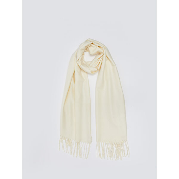 Düz Püsküllü Kadın Atkı