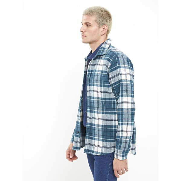 Regular Fit Uzun Kollu Ekose Erkek Oduncu Gömlek