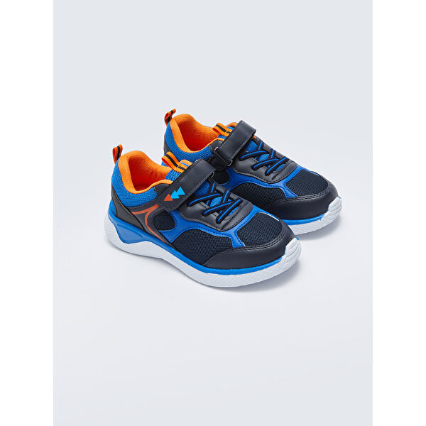 Renk Bloklu Bağcık ve Cırt Cırtlı Erkek Çocuk Aktif Spor Ayakkabı