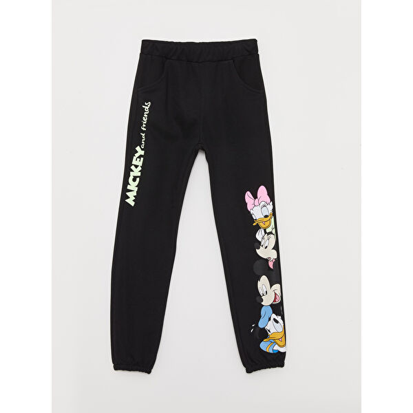Beli Lastikli Mickey ve Arkadaşları Baskılı Kız Çocuk Jogger Eşofman Altı Beli Lastikli Mickey ve Arkadaşları Baskılı Kız Çocuk Jogger Eşofman Altı