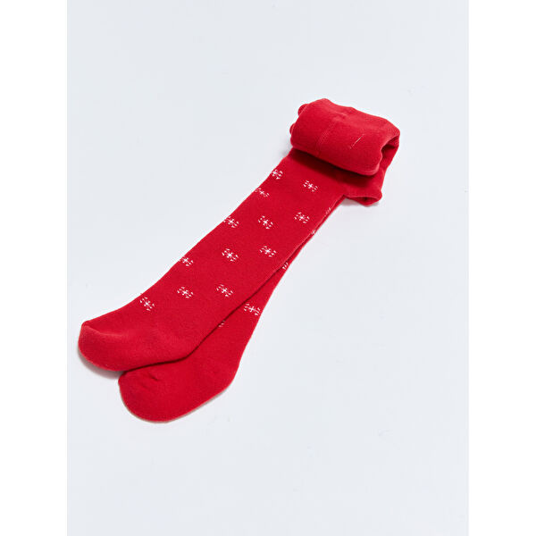 Yılbaşı Temalı Kız Bebek Külotlu Çorap Yılbaşı Temalı Kız Bebek Külotlu Çorap